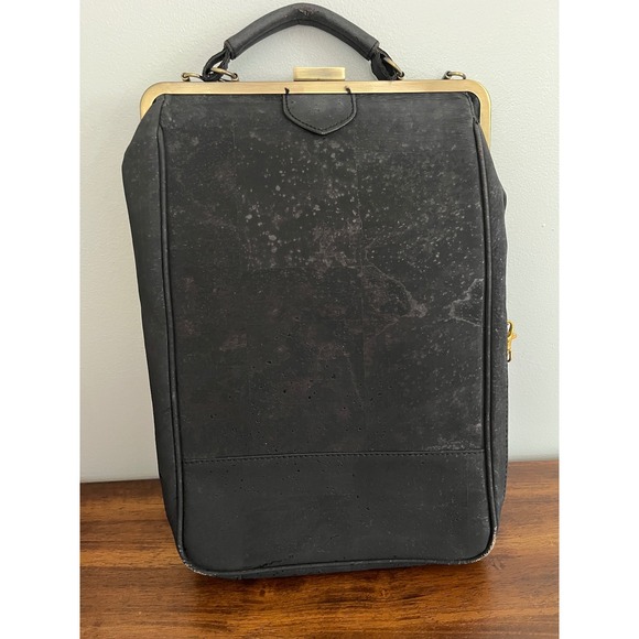 Laflore Paris | Bags | Laflore Bobobark Black Distressed Cork ...